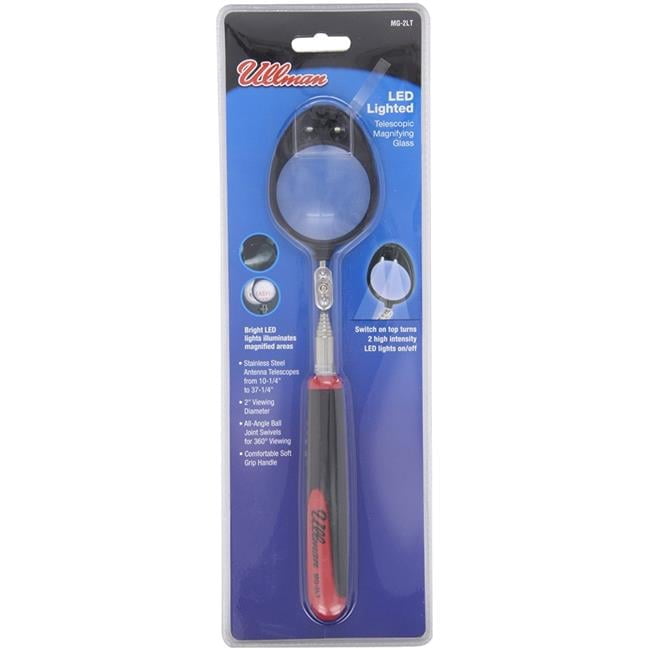 Ullman 2 in. Telescoping Magnifying Glass with Stainless Steel Handle ...