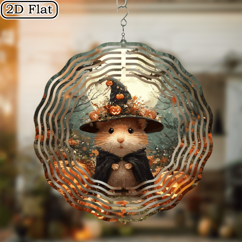 Ullo0ord 2D Flat a 10 Inch Rotating Wind Chime, Powered by Wind Without ...