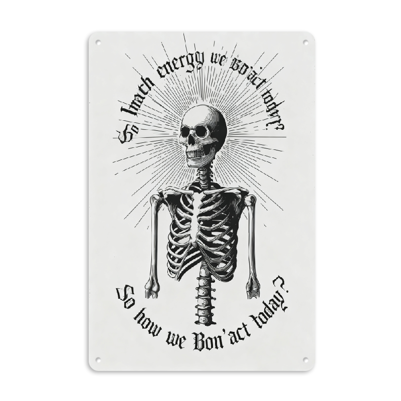 Ullo0ord 2D Flat Funny Gothic Halloween Skull Home Decor Gothic Matel ...