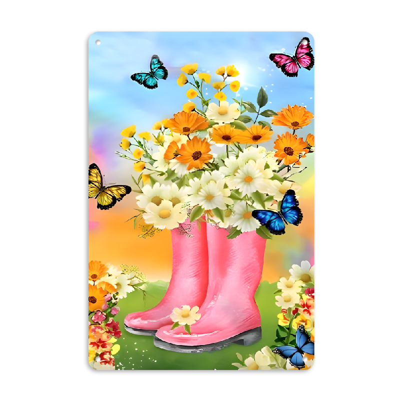 Ullo0ord 2D, Hello Spring & Summer_ - Vibrant Rain Boots with Flowers ...