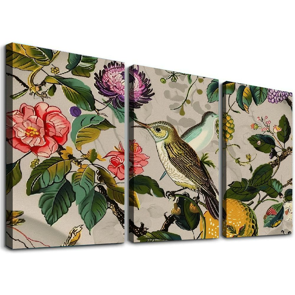 Ullo0ord Aesthetic Lemon Tree Birds Tapestry Wall Hanging for bedroom ...