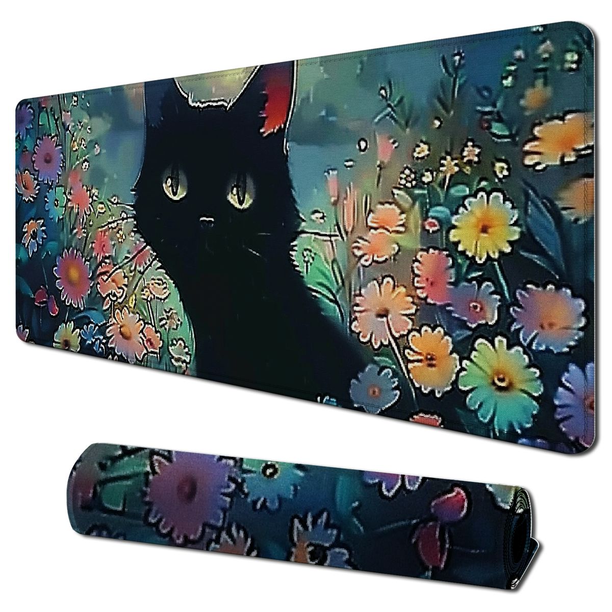 Ullo0ord Among Flowers Cute Large Mouse Pads Gaming Non-Slip Rubber ...