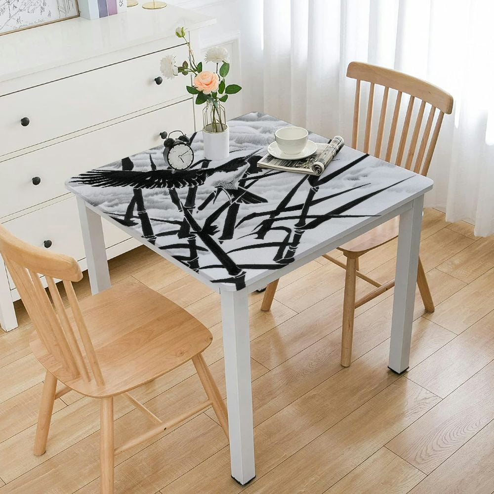 Ullo0ord Bamboo Table Cover Square, Asian Peace Bamboo Pattern Square ...