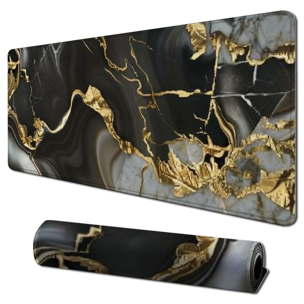 Ullo0ord Black Gold Marble Extra Large Rubber Mouse Pad - Walmart.com