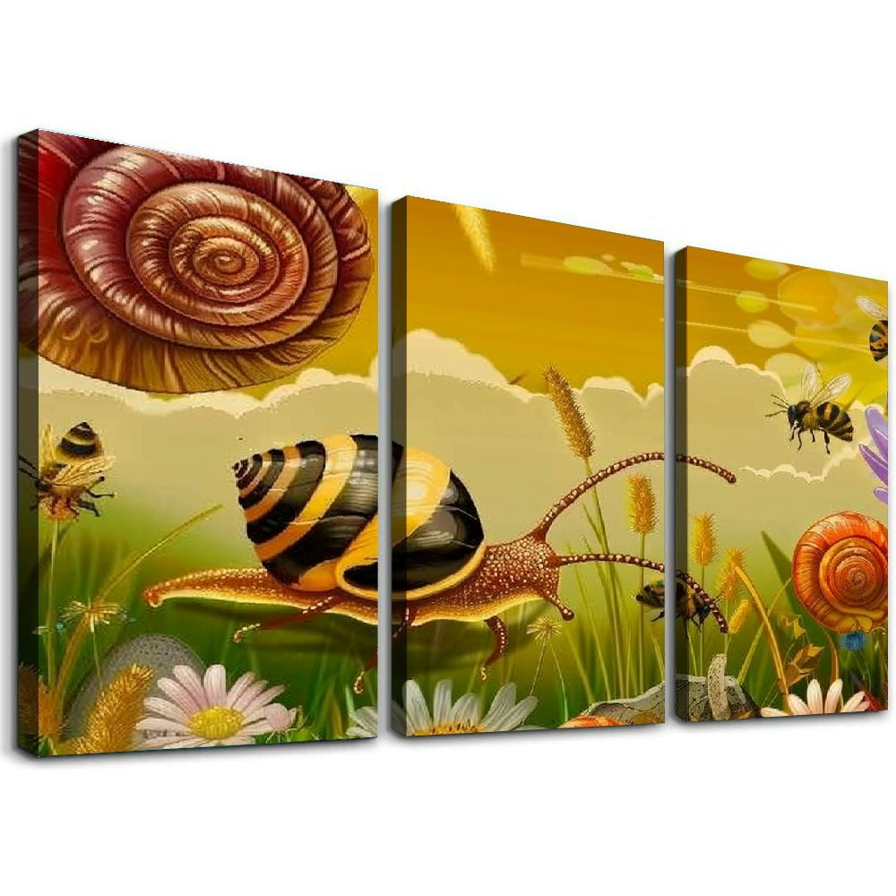 Ullo0ord Canvas Wall Art Painting One Panel Nature Bees Artwork Prints ...