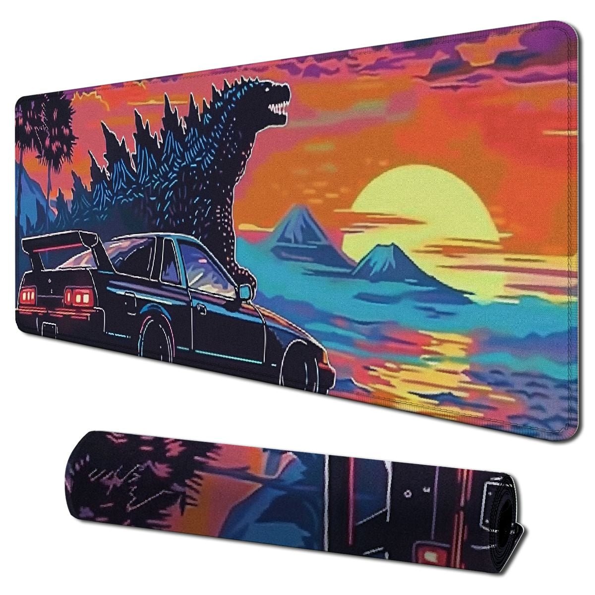 Ullo0ord Car Gaming Mouse Pad Large Mousepad Japanese Car Desk Mat for ...