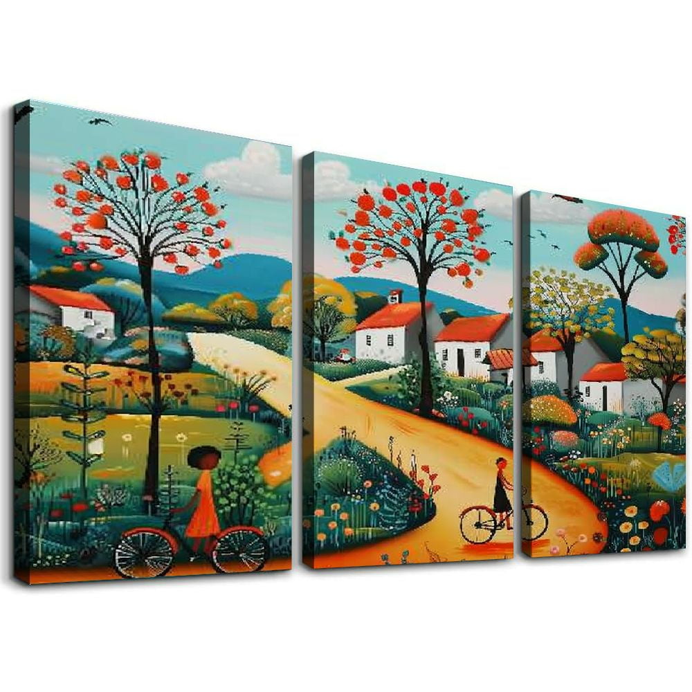 Ullo0ord Country Town Poster, Museum quality Country Roads Poster ...