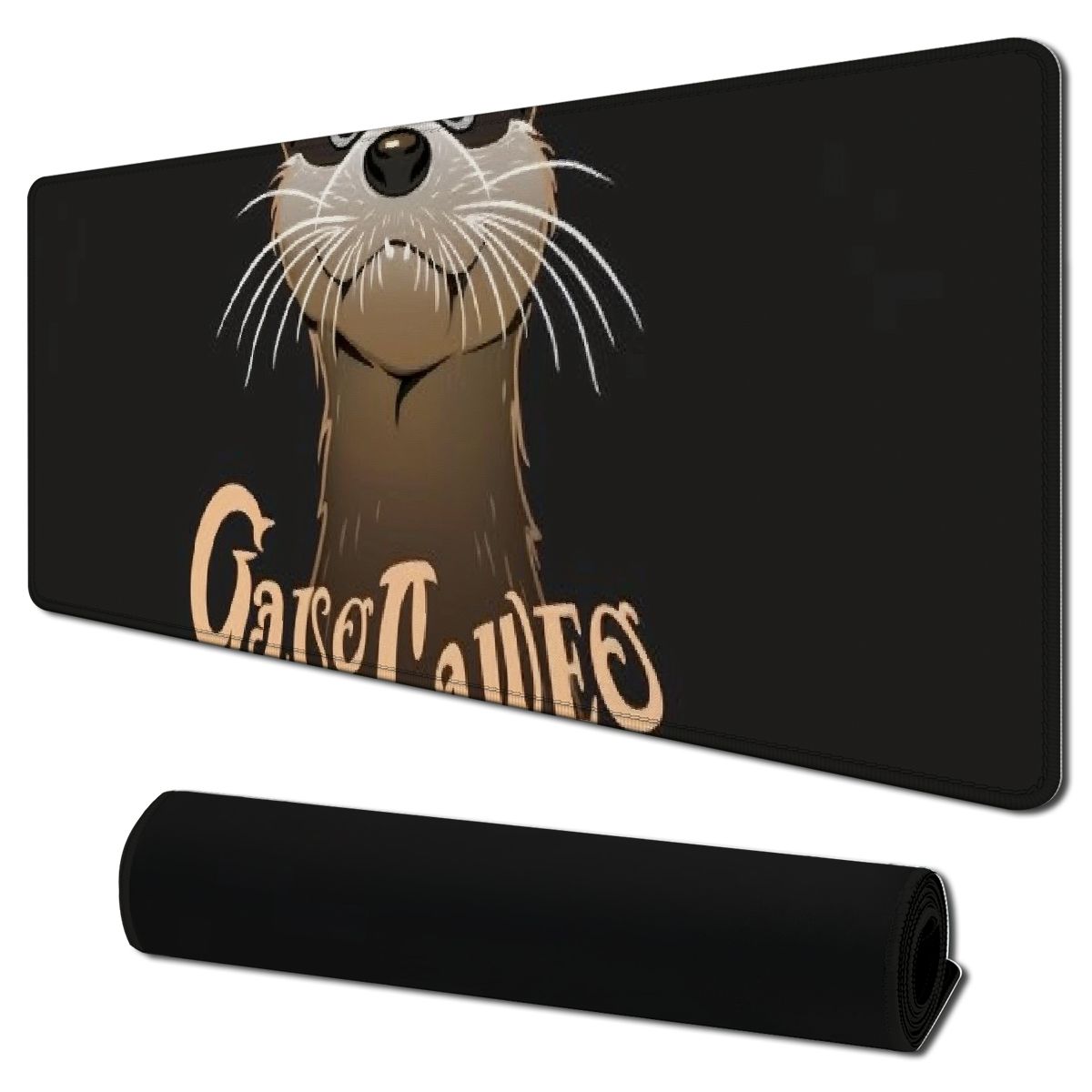 Ullo0ord Crazy Otter Lady Desk Mat Protector Non-Slip Mouse Pad ...