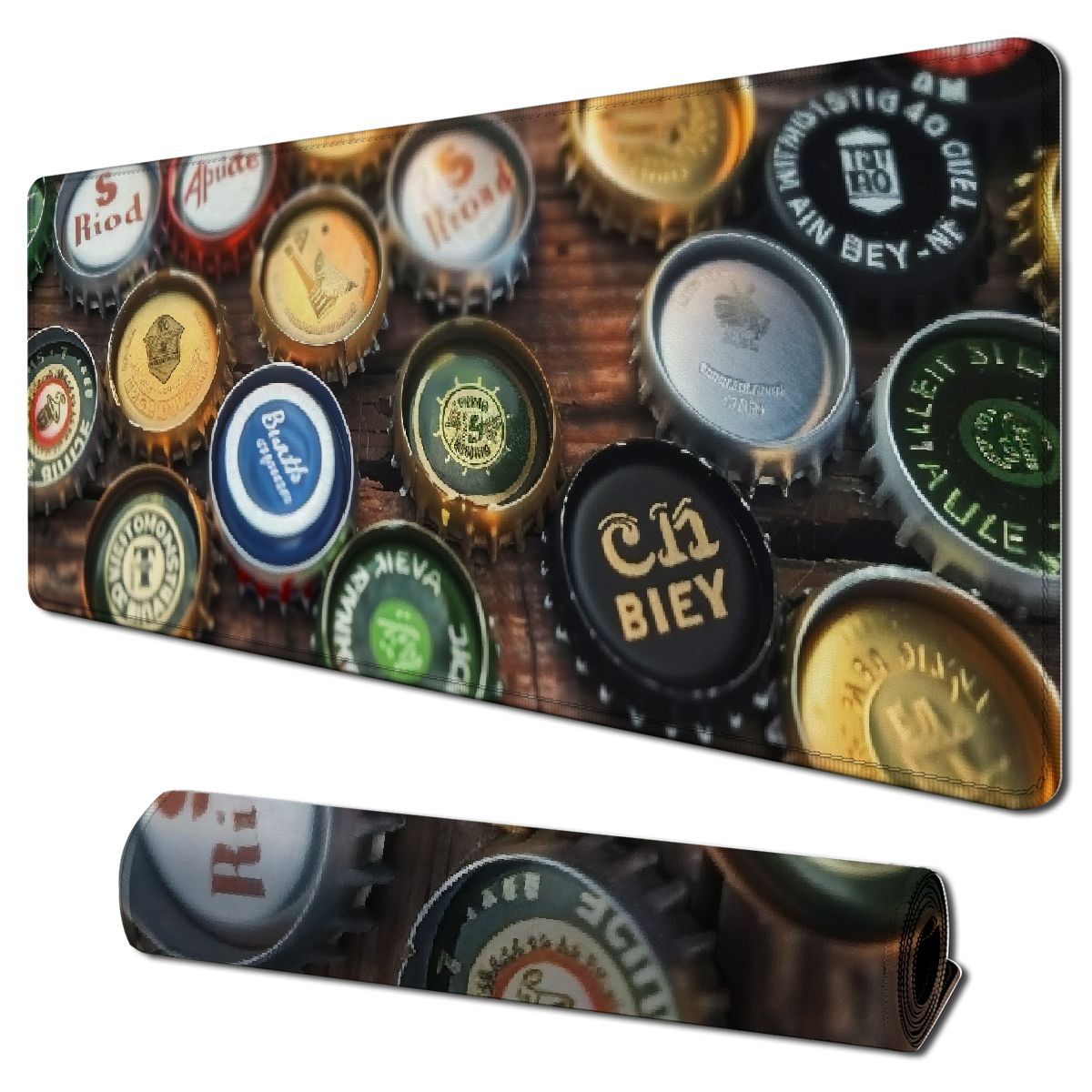 Ullo0ord Cute Desk Mat Beer Caps Mouse Pad,Extended Large Gaming Mouse ...