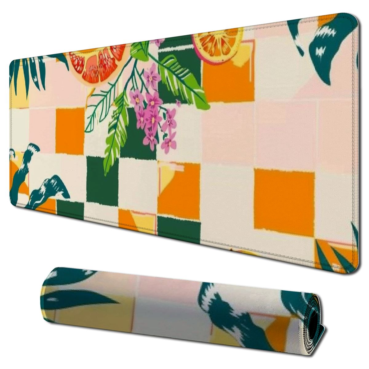 Ullo0ord Cute Desk Mat Fruit Mouse Pad,Extended Large Gaming Mouse Pad ...