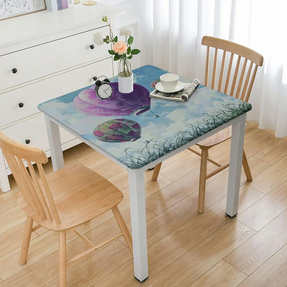 Ullo0ord Decorative Elastic Edged Polyester Fitted Table Cover, Decor ...