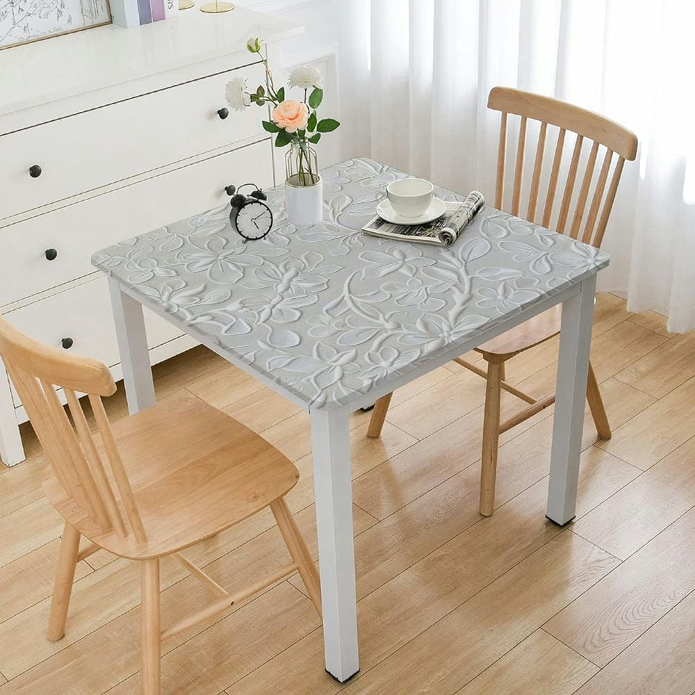 Ullo0ord Decorative Fitted Polyester Square Table Covers, Floral ...