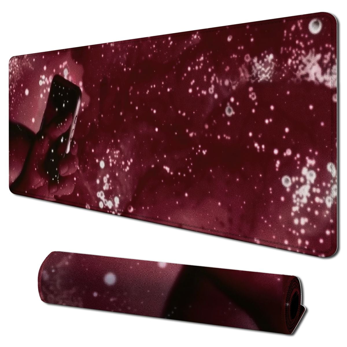 Ullo0ord Desk Mat Large Mouse Pads, Burgundy Gorgeous Marble Wine Desk ...