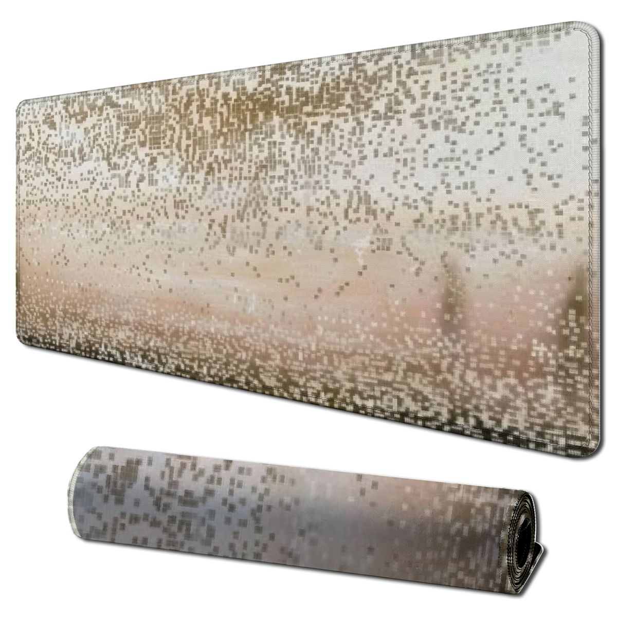 Ullo0ord Desk Mat Large Mouse Pads, Elegant Rose Gold Confetti Marble ...