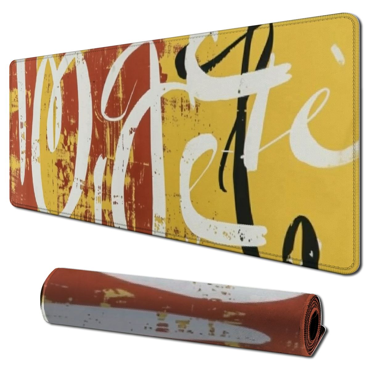 Ullo0ord Desk Mat Large Mouse Pads, Yellow Motivation Quote Desk Pad ...