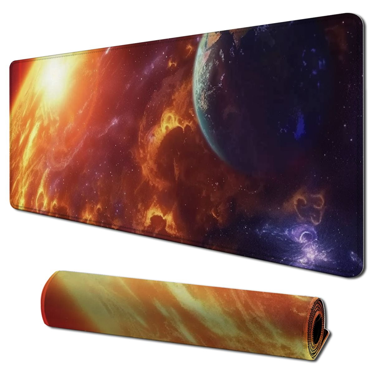 Ullo0ord Desk Pad Extended Mouse Pad with Stitched Edges Large Non Slip ...