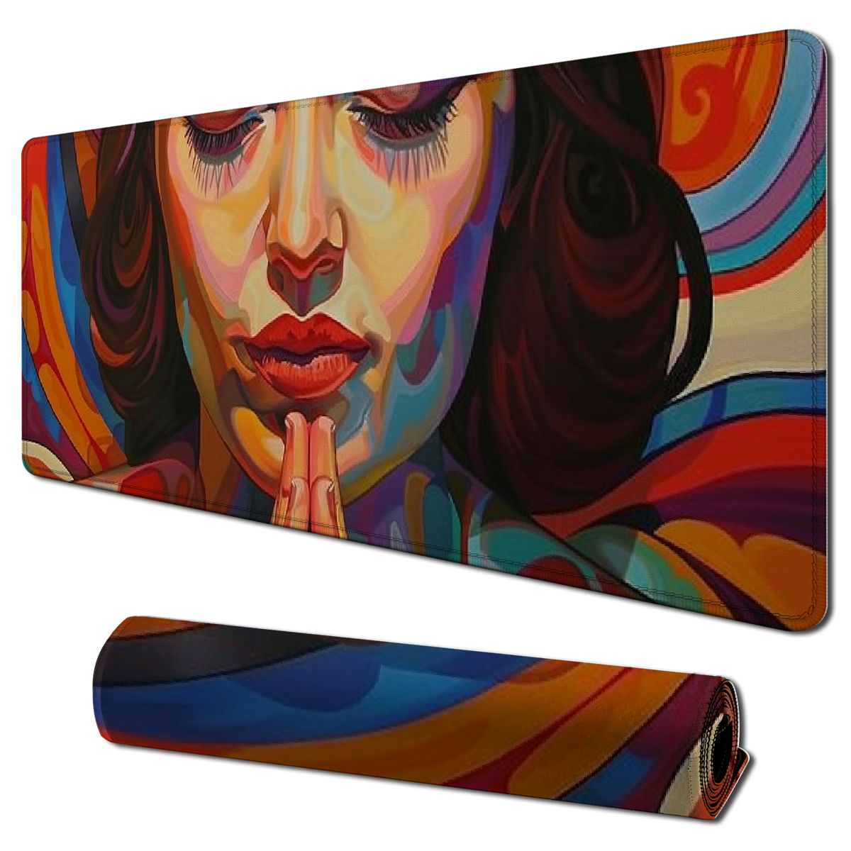 Ullo0ord Desk Pad Extended Mouse Pad with Stitched Edges Large Non Slip ...