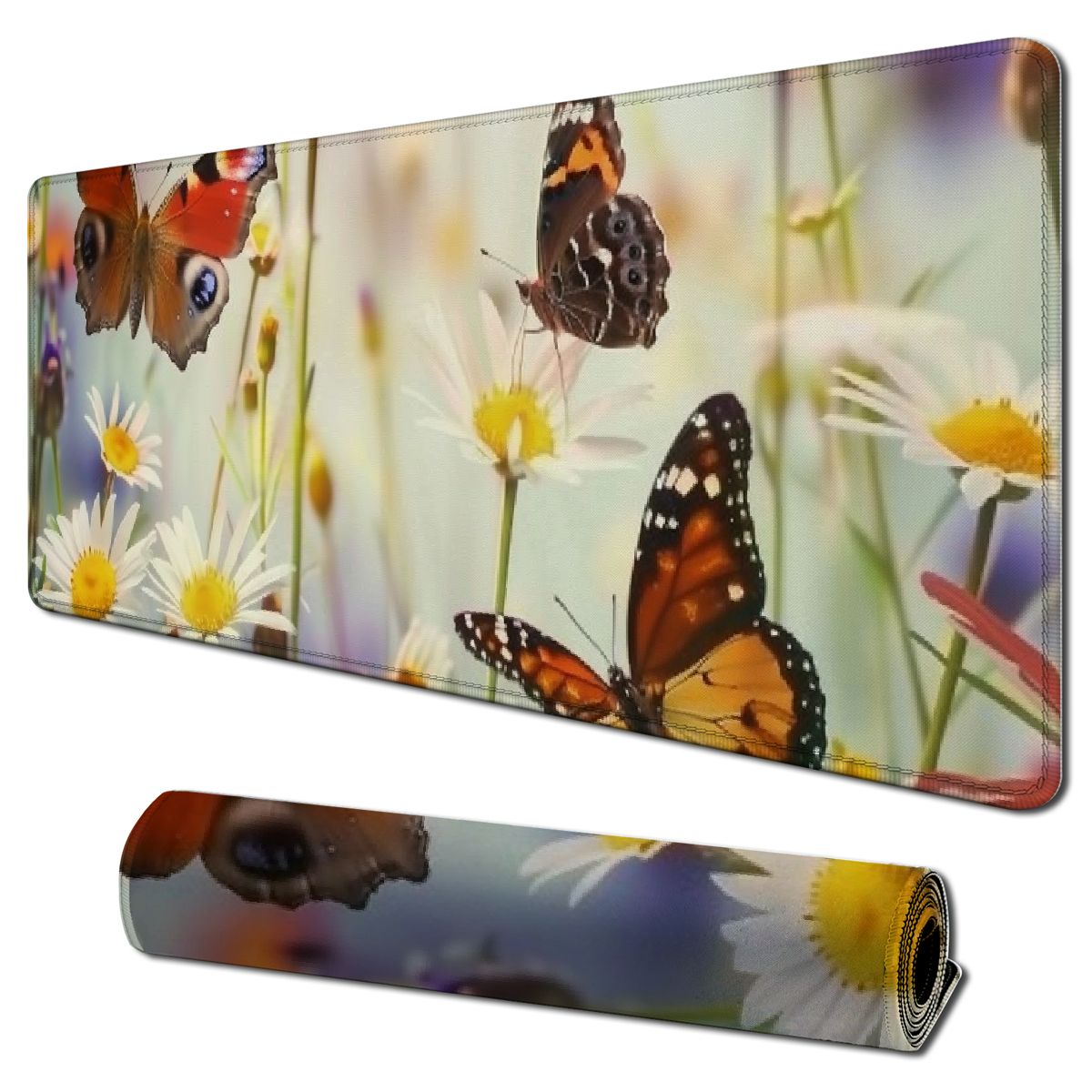 Ullo0ord Desk Pad Extended Mouse Pad with Stitched Edges Large Non Slip ...