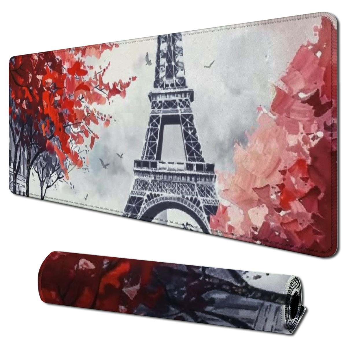 Ullo0ord Desk Pad Extended Mouse Pad with Stitched Edges Large Non Slip ...