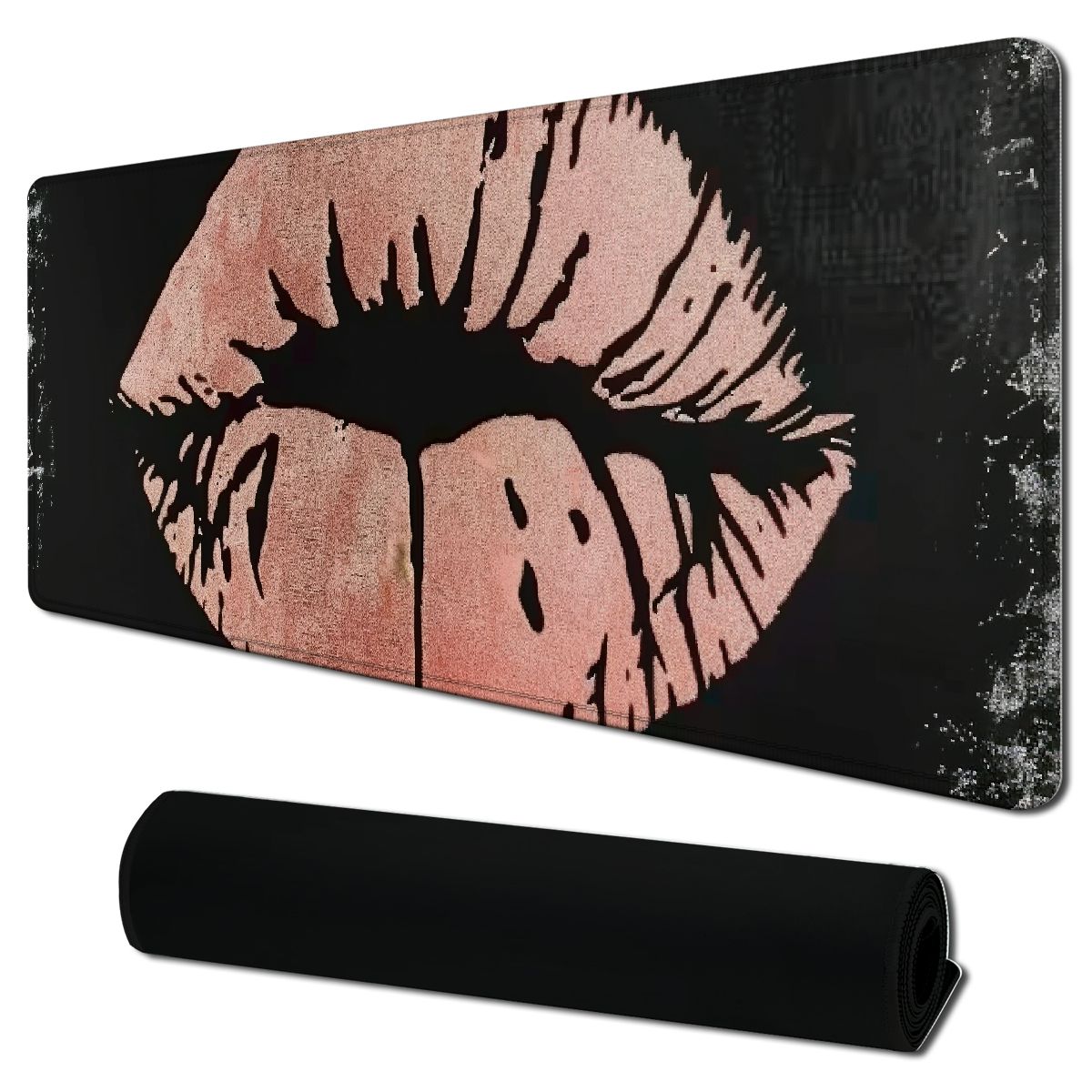 Ullo0ord Desk Pad Large Mouse Pads, Black Kiss Lips Desk Mat for ...