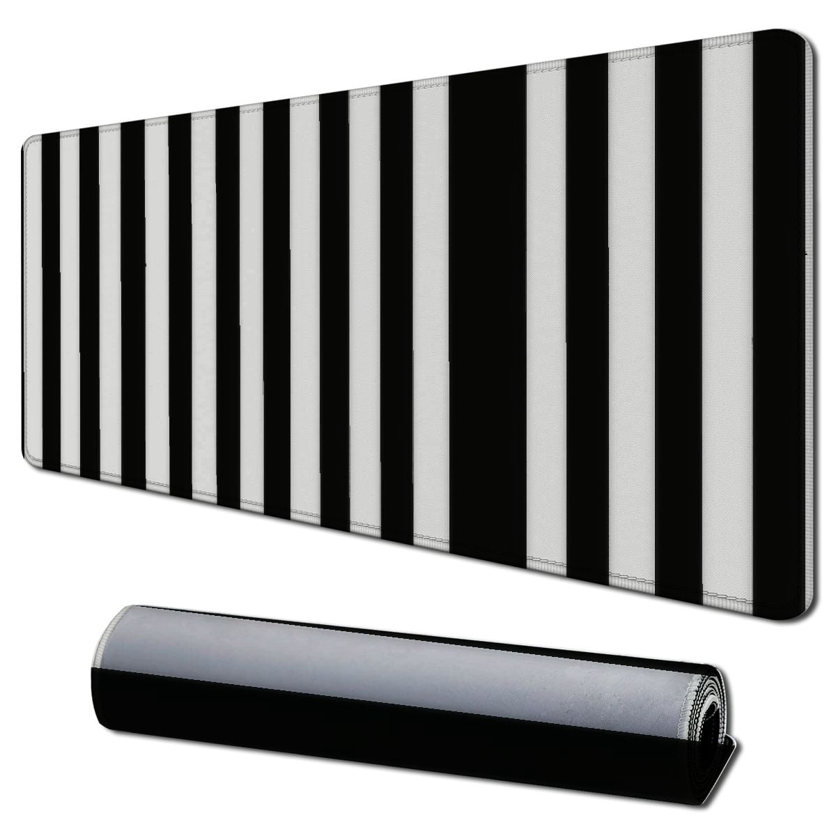 Ullo0ord Desk Pad Large Mouse Pads, Black and White Stripes Desk Mat ...