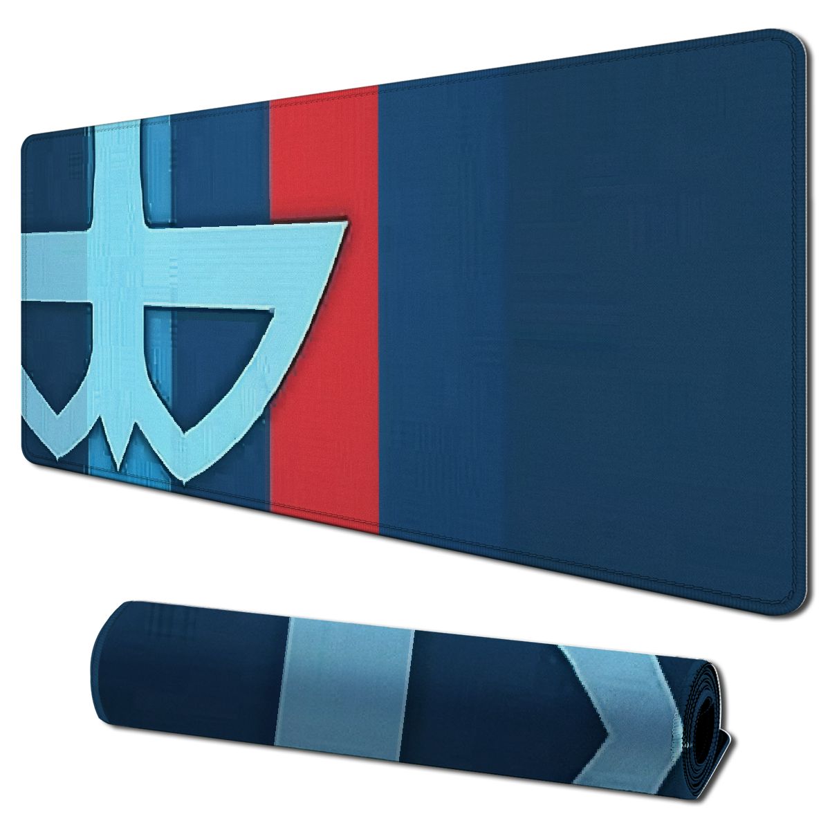 Ullo0ord Desk Pad Large Mouse Pads, Blue Red Nautical Anchor Stripes ...