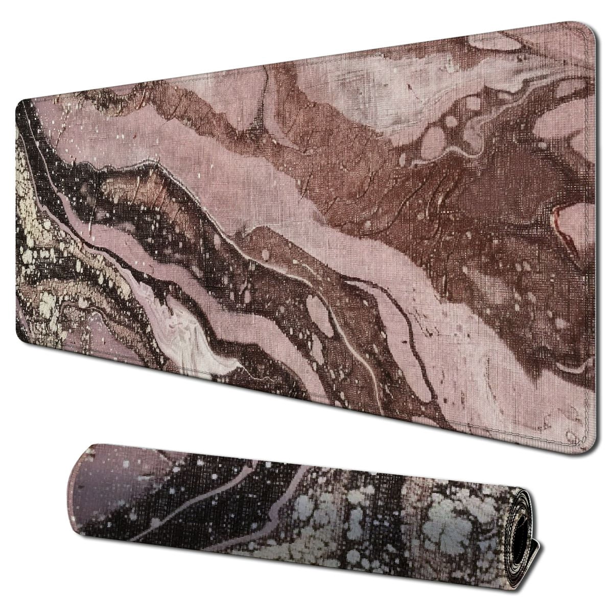 Ullo0ord Desk Pad Large Mouse Pads, Elegant Modern Rose Gold Marble ...