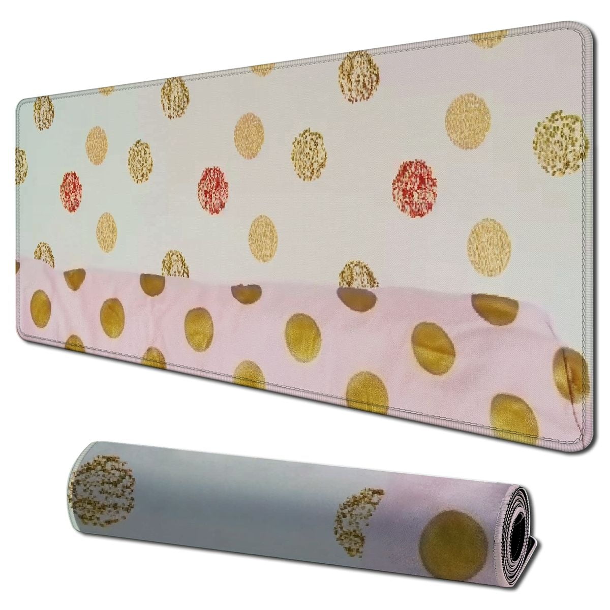 Ullo0ord Desk Pad Large Mouse Pads, Elegant Pink and Gold Desk Mat for ...