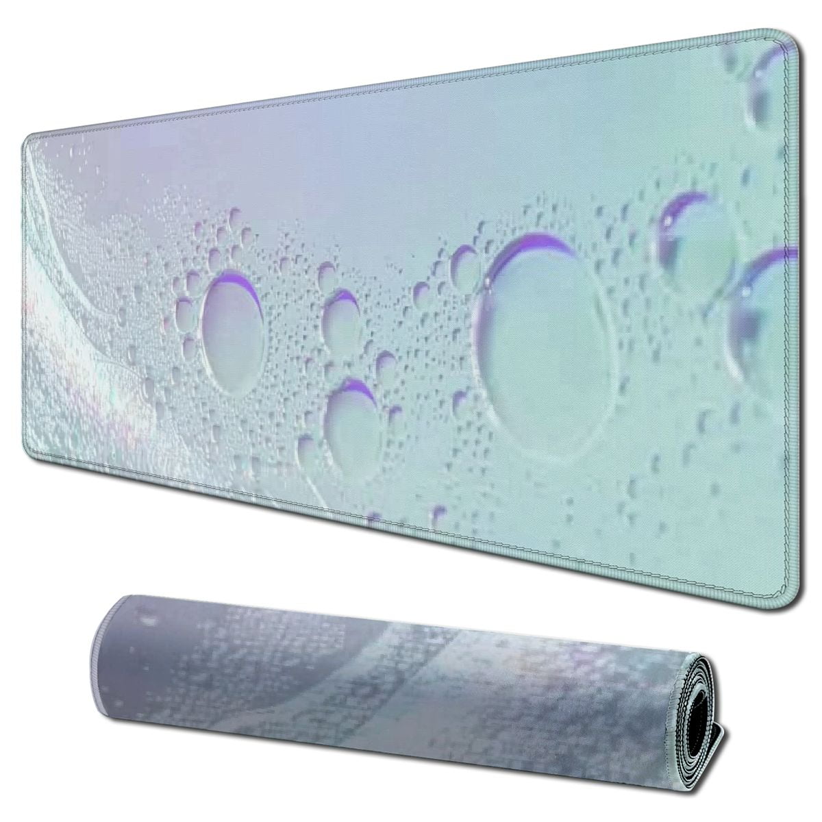 Ullo0ord Desk Pad Large Mouse Pads, Modern Mint Green Glitter Purple ...