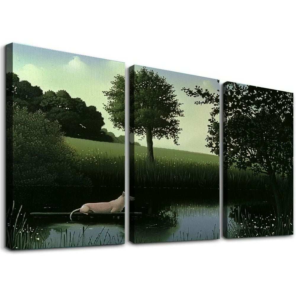 Ullo0ord Diving Pig Michael Sowa Dock Animals Funny Decor Poster Wall ...