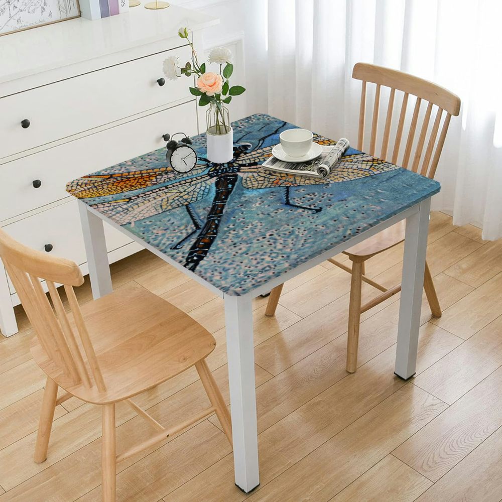 Ullo0ord Dragonfly Table Cover Square, Grunge Vintage Old Backdrop ...