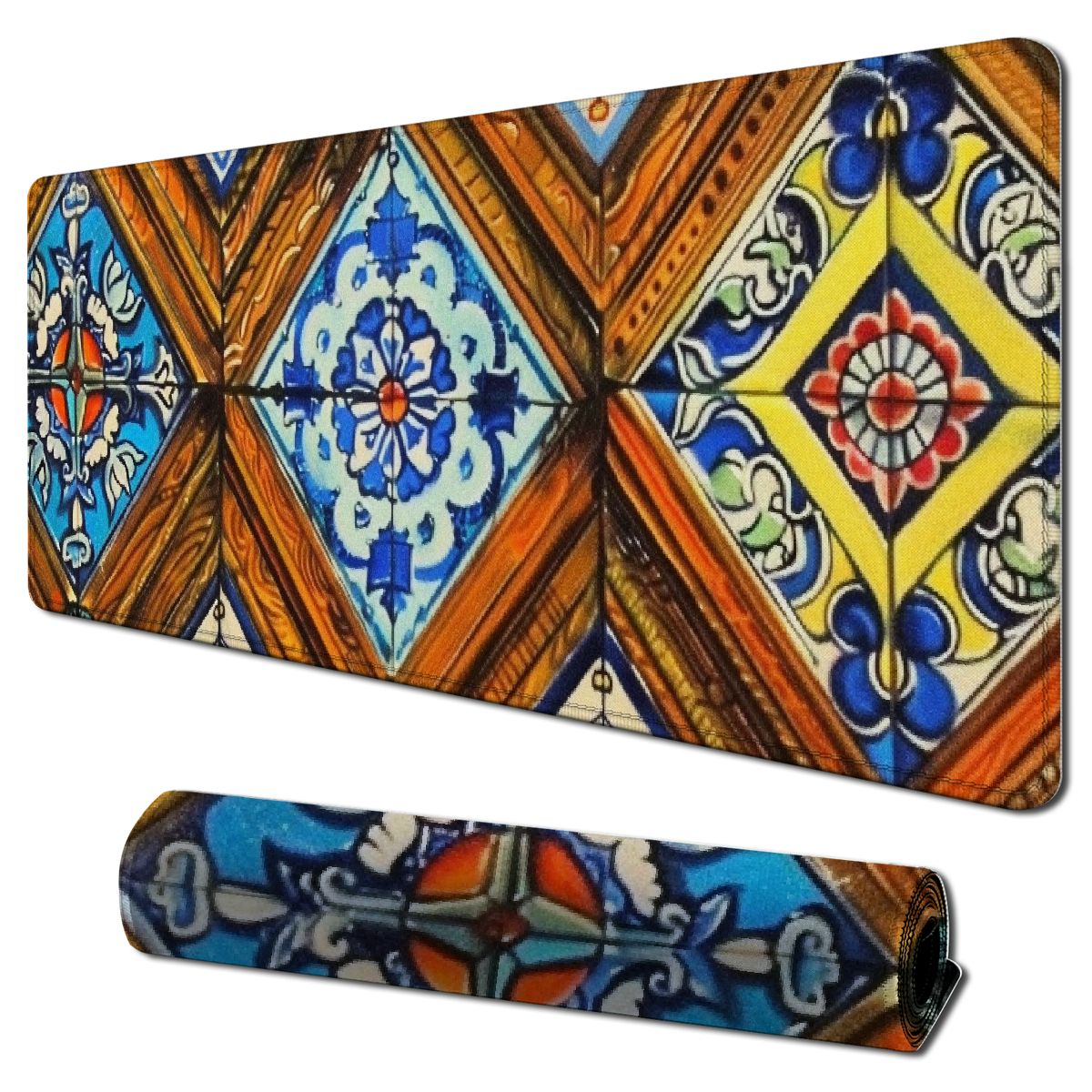 Ullo0ord Ethnic Colorful Large Mouse Pad Gaming Mouse Pad Extended ...