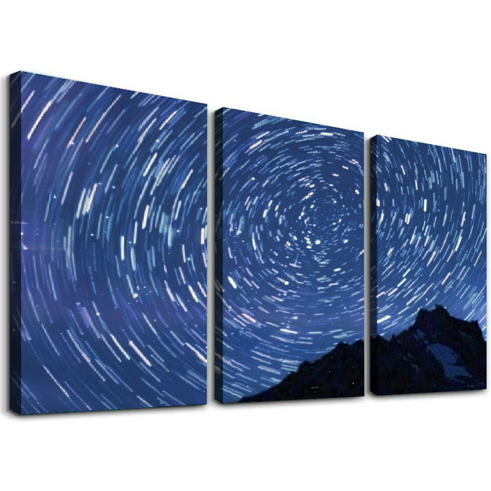 Ullo0ord Fascinating ArtNight Starry Sky Valley Creative Painting ...