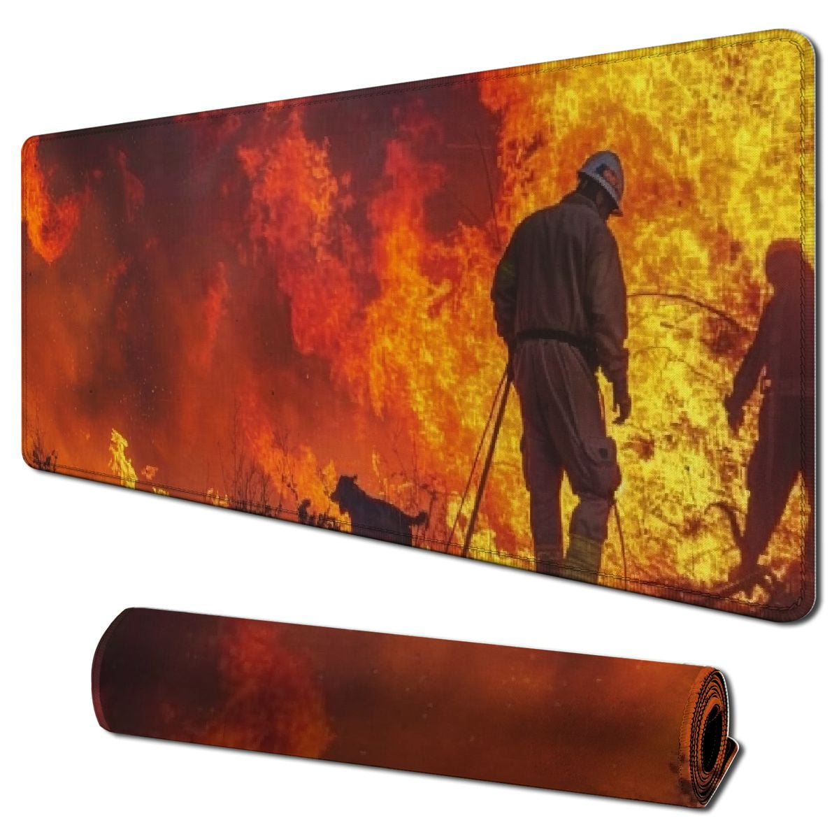 Ullo0ord Fire DEPT. Logo Pattern Desk Mat,Mousepad Waterproof Mouse Mat ...