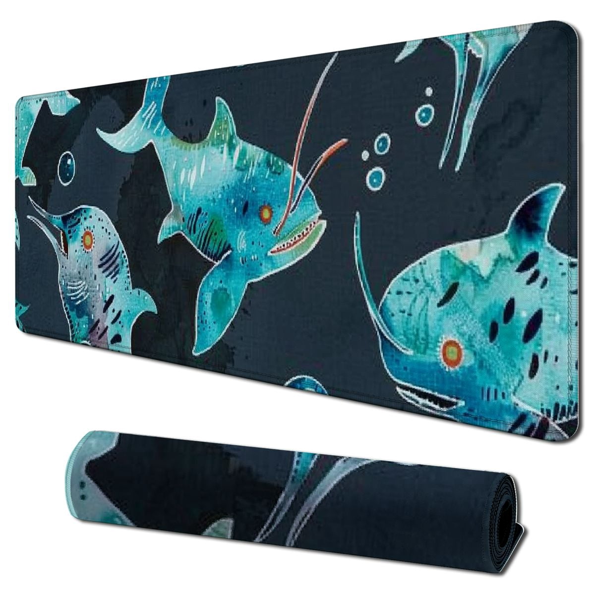 Ullo0ord Fish Large Mouse Pad Gaming Mouse Pad Computer Keyboard Desk ...