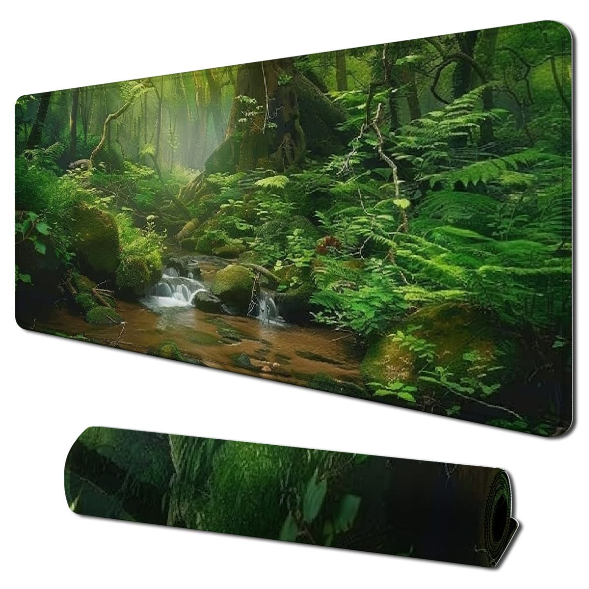 Ullo0ord Forest Green Tropical Multifunctional Large Desk Pad Jungle ...
