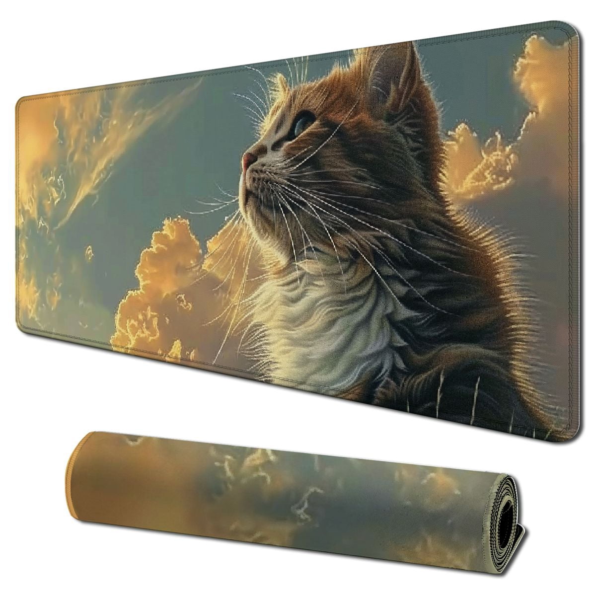 Ullo0ord Funny and Cute Cat Yunduo Large Mouse Pads Gaming Non-Slip ...