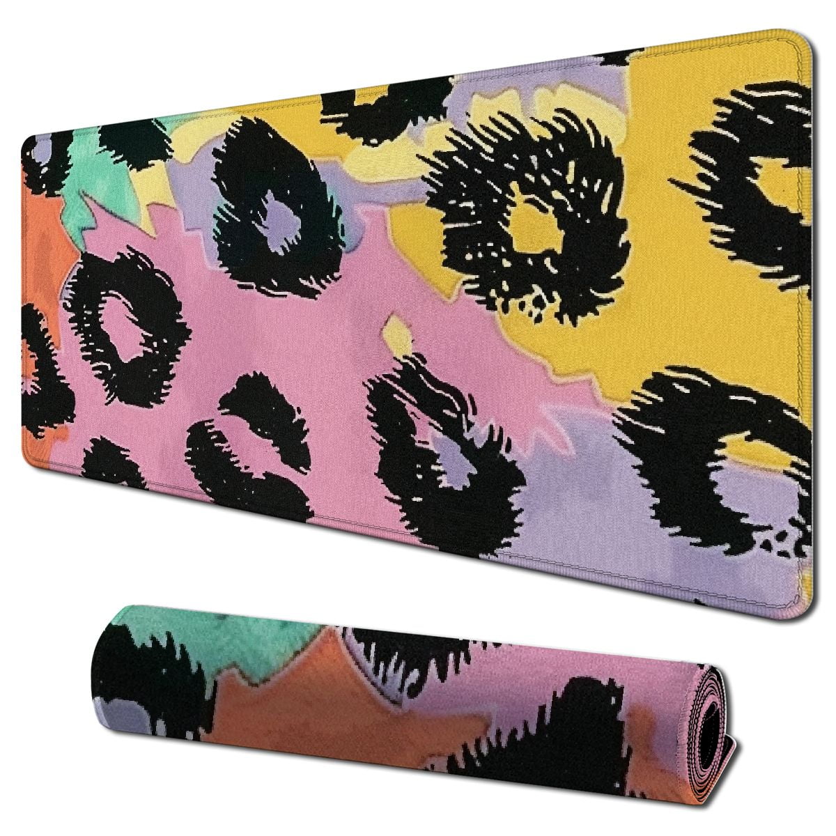 Ullo0ord Gaming Mouse Pad Color Texture Large Mouse Pad Pink Animal ...