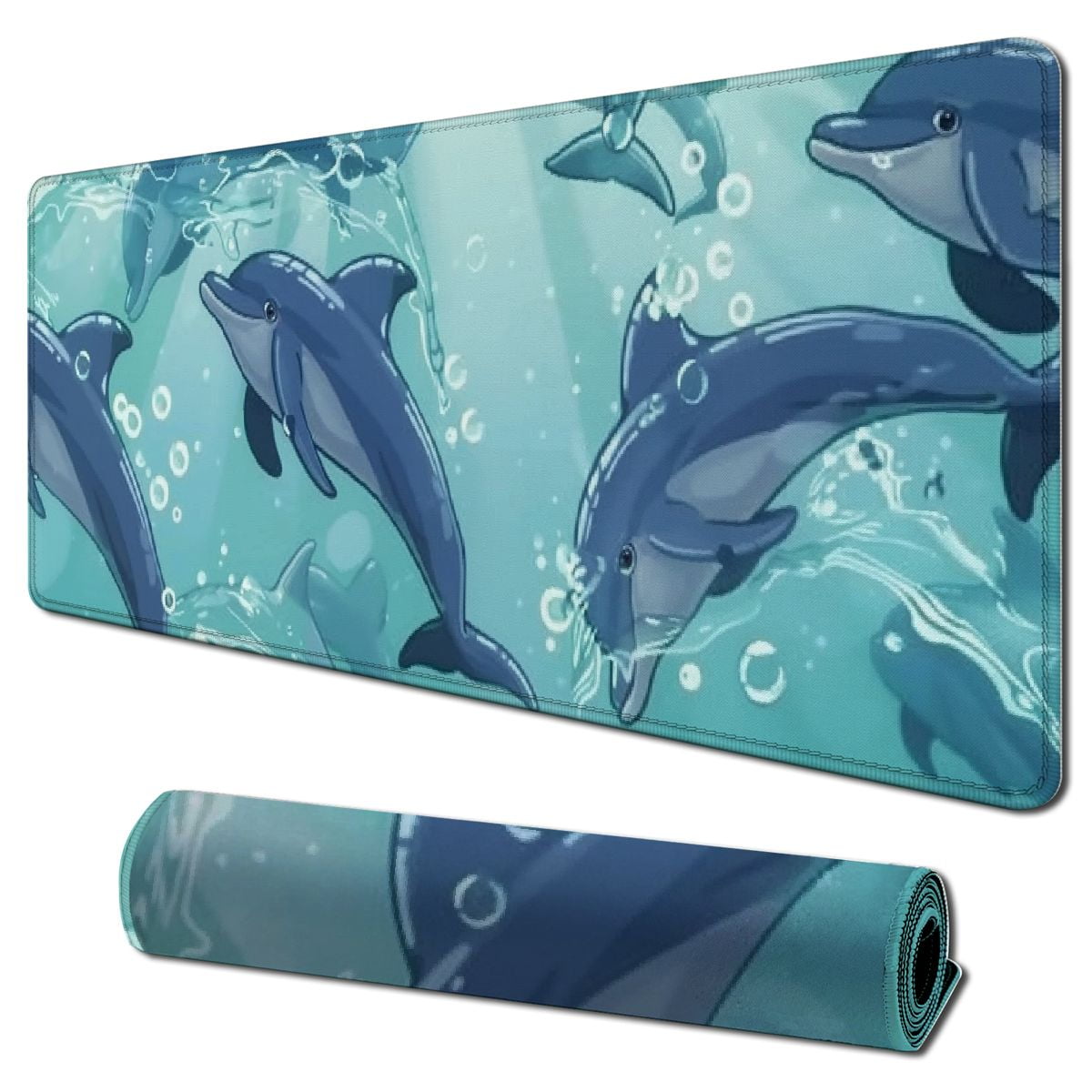 Ullo0ord Gaming Mouse Pad Cute Cartoon Dolphins Large Mouse Pad Cartoon ...