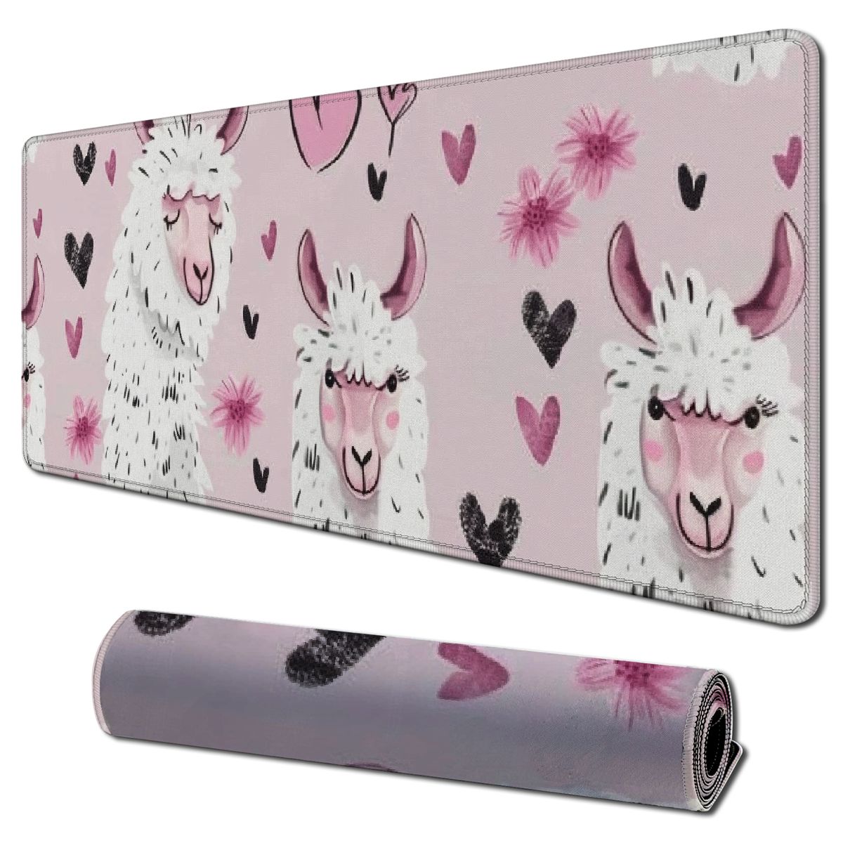 Ullo0ord Gaming Mouse Pad Cute Llamas and Large Mouse Pad Desk Mats on ...