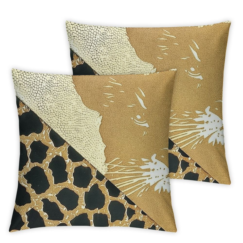 Ullo0ord Golden Leopard Print Pillow Cover for Kids Teens,Gold Sequin ...