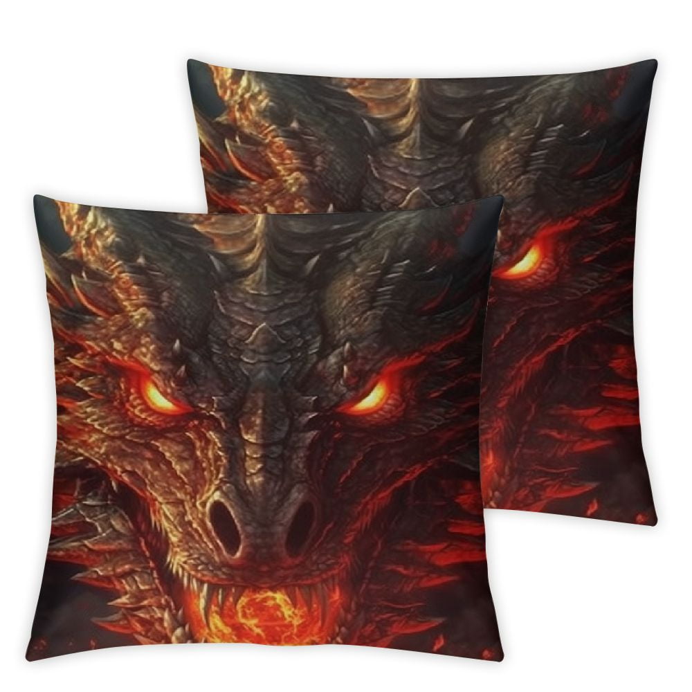 Ullo0ord Gothic Dragon Pillow Covers for Couch Sofa Bed,Mysterious ...