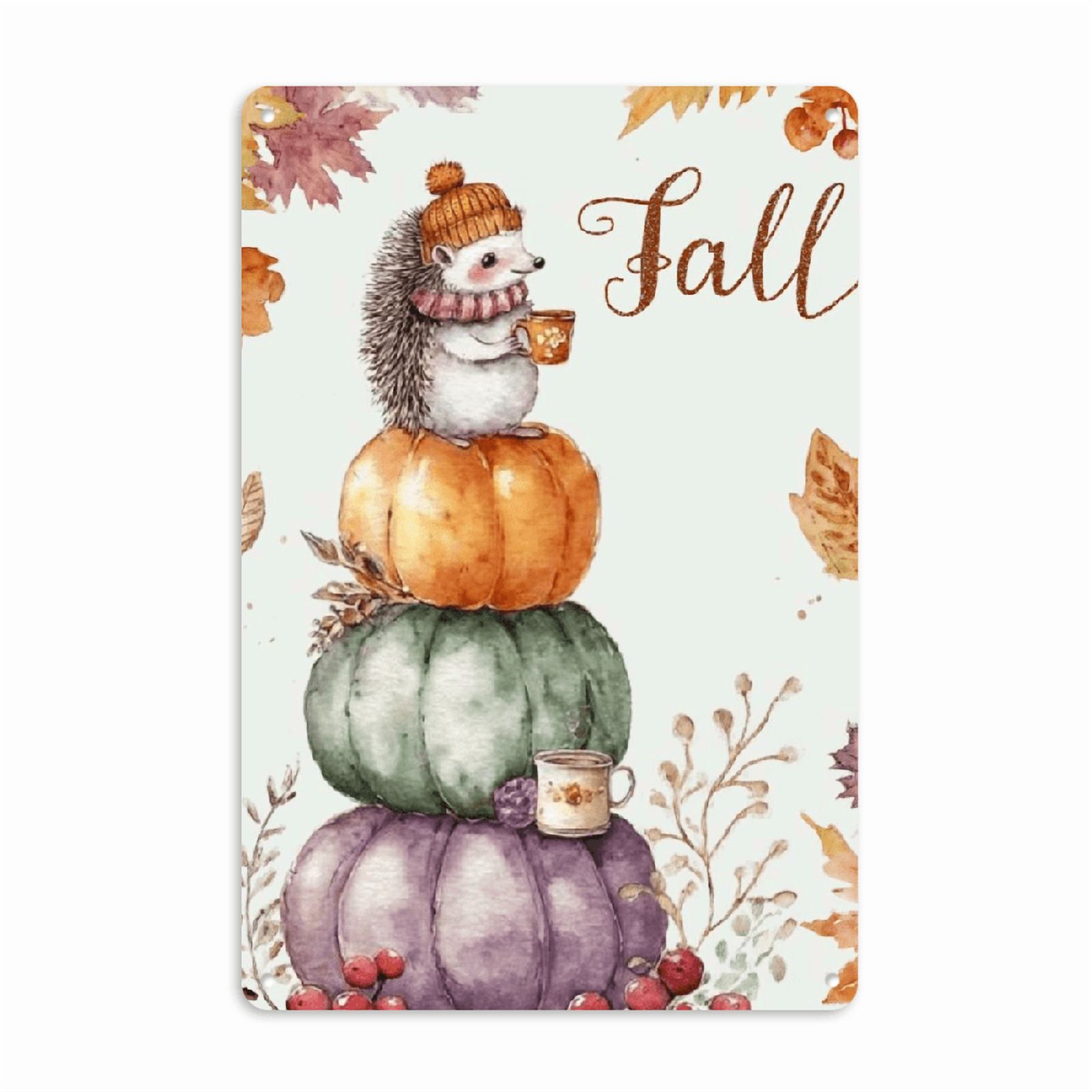 Ullo0ord Happy Thanksgiving Metal Tin Signs Retro Poster Decor Home ...