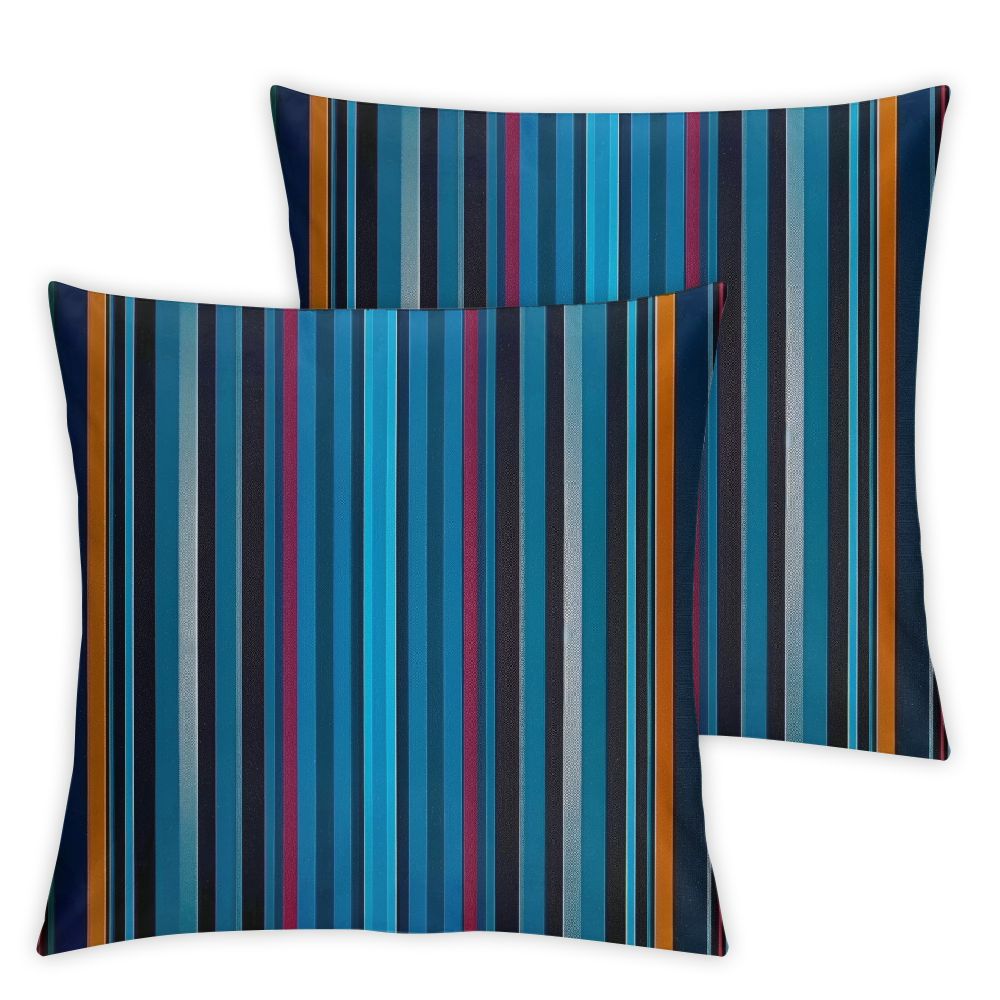 Ullo0ord Harbour Stripe Throw Pillow Cushion Cover, Nvay Blue ...