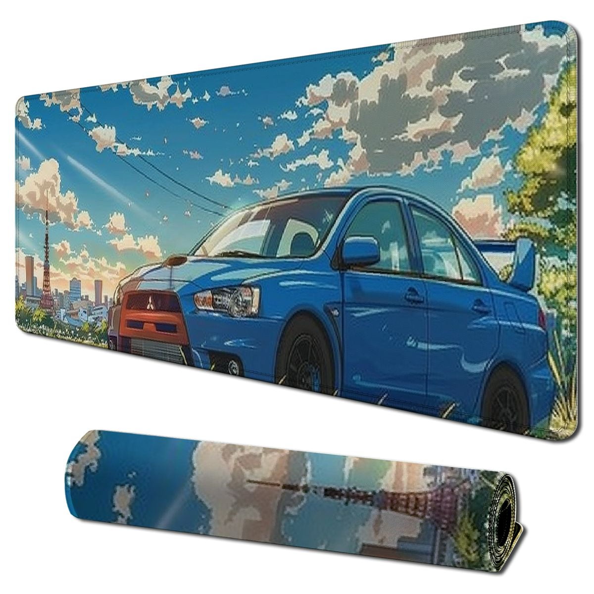 Ullo0ord JDM Car Lancer Large Gaming Mouse Pads Non-Slip Rubber Base ...