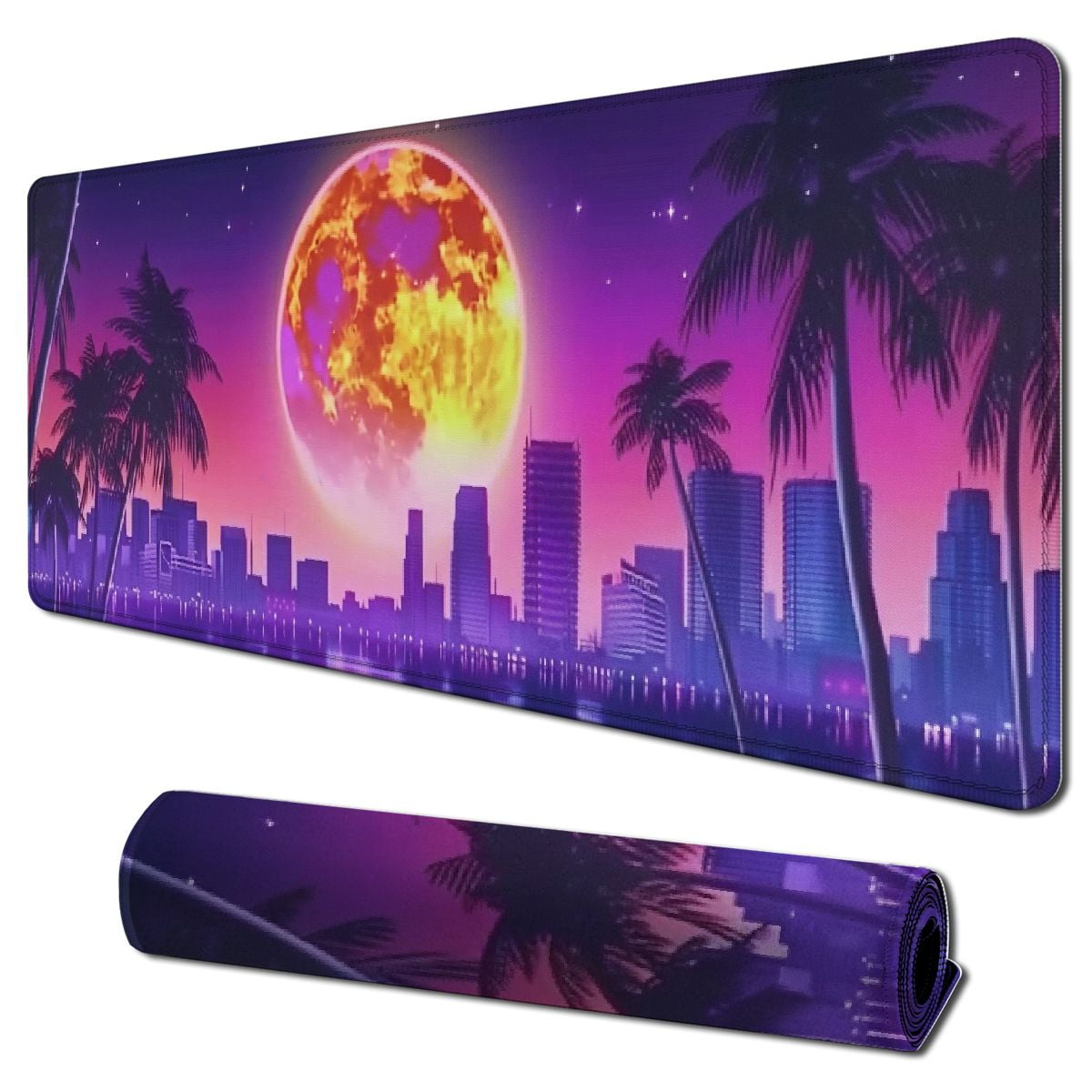 Ullo0ord Large Mouse Pad Mousepad Retrowave Big Computer Desk Mat Desk ...