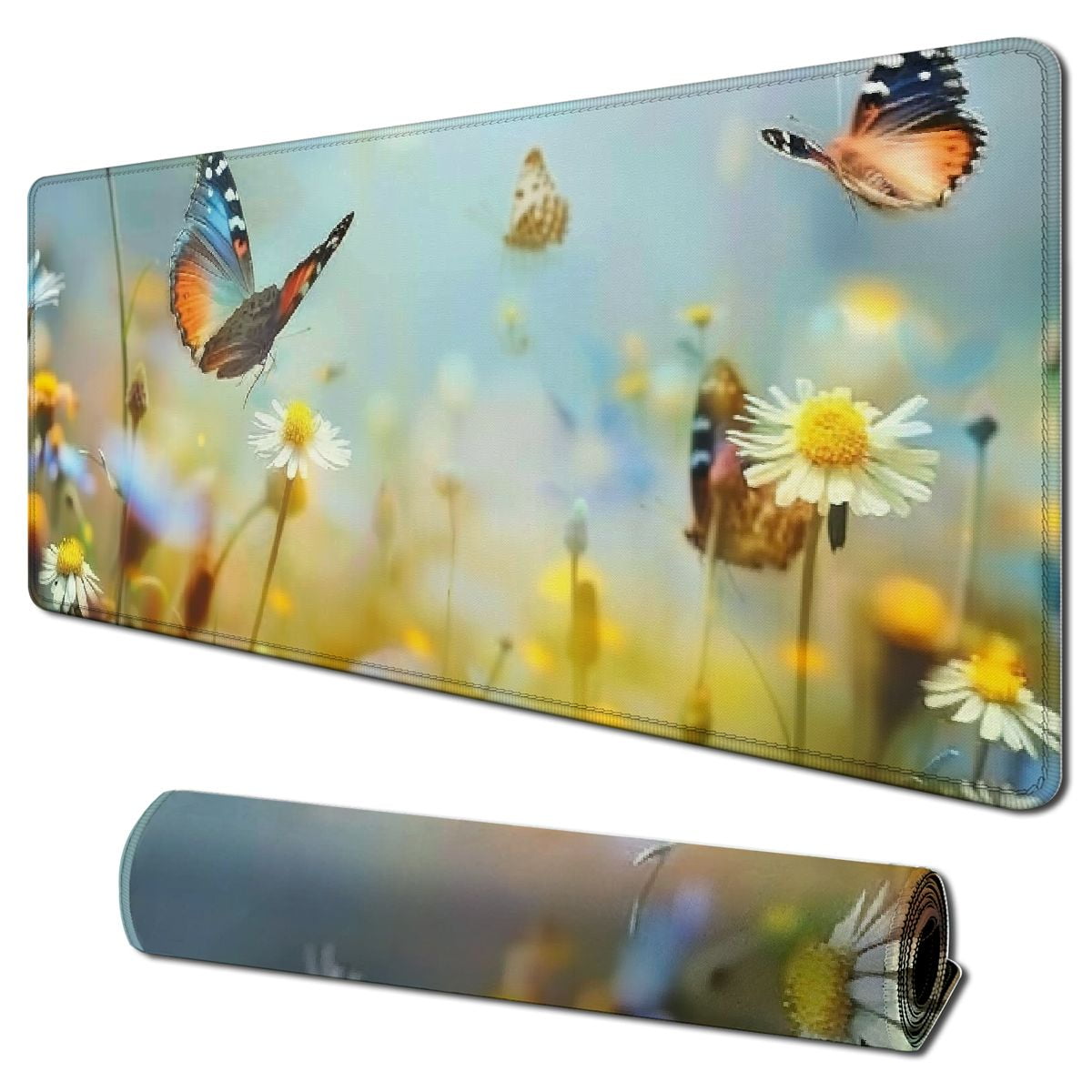 Ullo0ord Large Mouse Pad Overlock Edge Rubber Desk Mat Computer ...