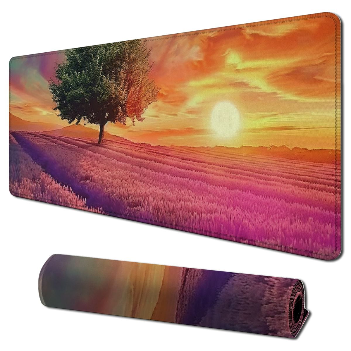 Ullo0ord Large Mouse Pad Overlock Edge Rubber Desk Mat Computer ...