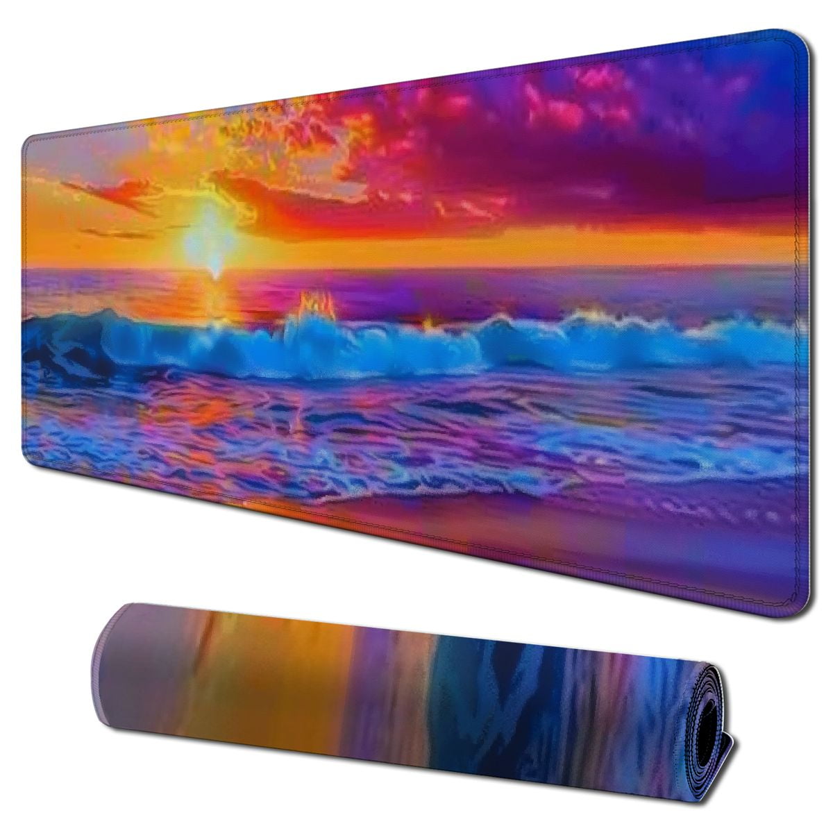 Ullo0ord Large Mouse Pad Overlock Edge Rubber Desk Mat Computer ...