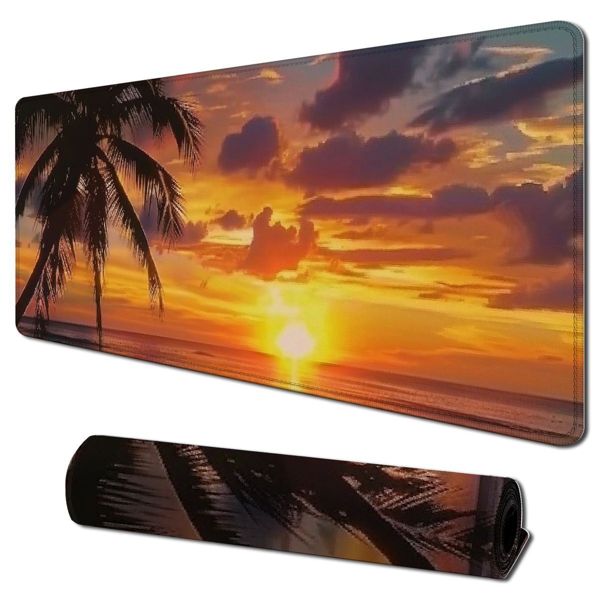 Ullo0ord Large Mouse Pad Overlock Edge Rubber Desk Mat Computer ...